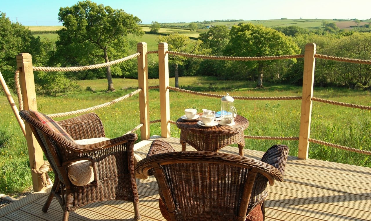Glamping in Devon in a Safari Tent at Welcombe Meadow