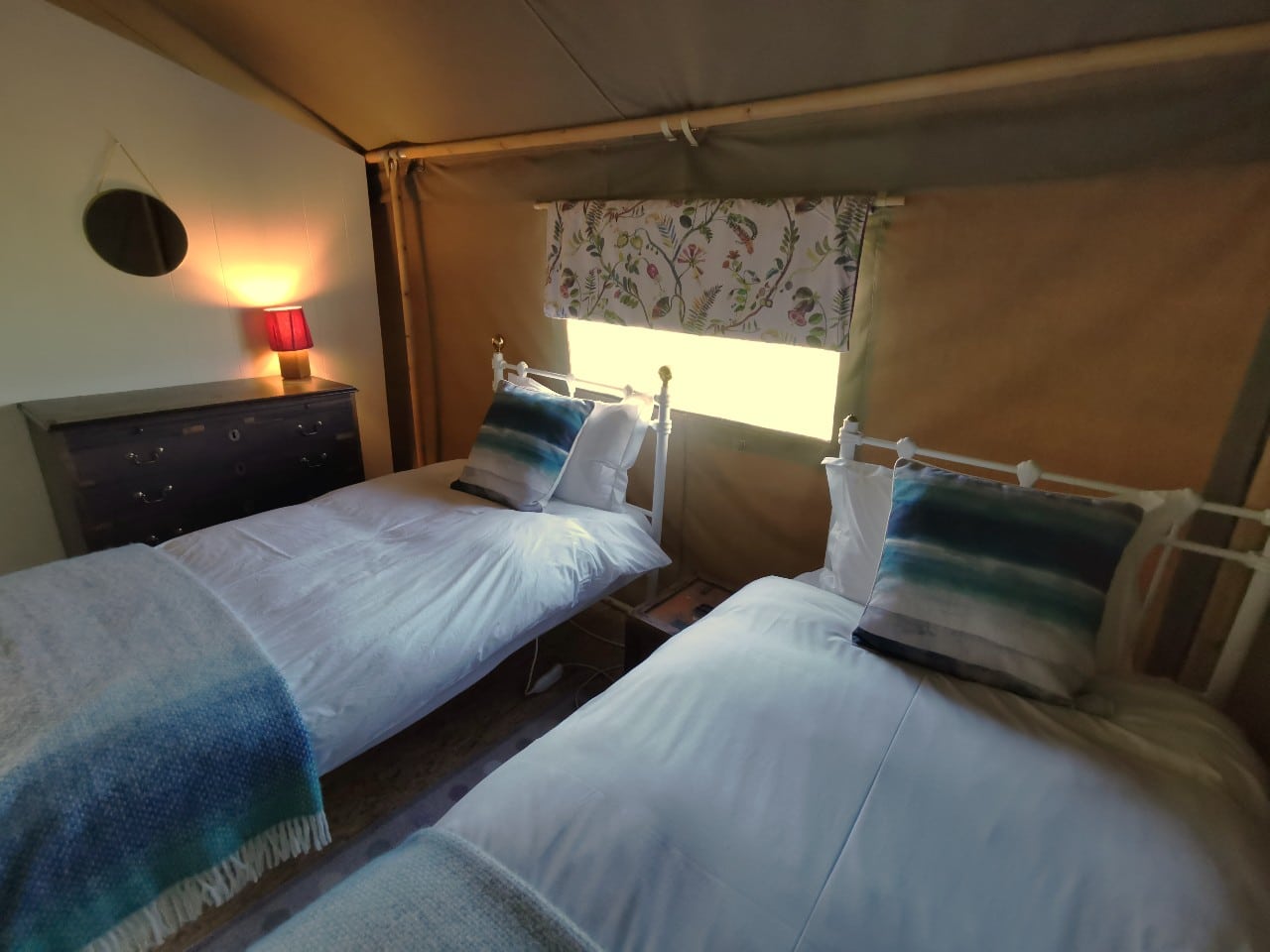 Glamping in Devon in a Safari Tent at Welcombe Meadow