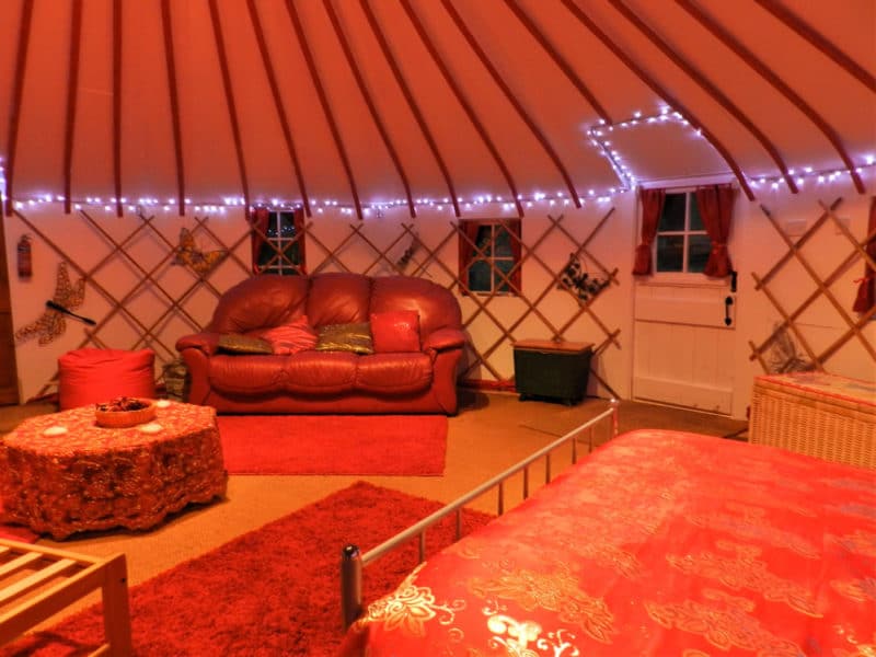 Glamping in Somerset at Somerset Garden Yurt in the countryside
