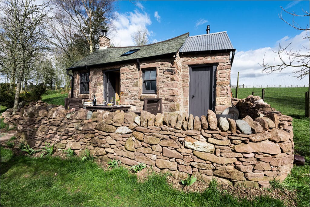 Glamping Scotland Craighead Howfs in treehouse and hobbit huts
