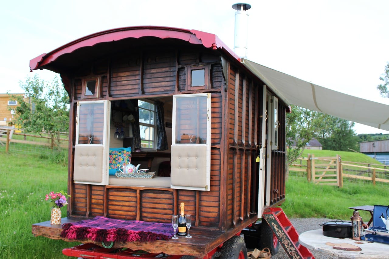 Vintage Caravan at Treberfedd Faem Adventure